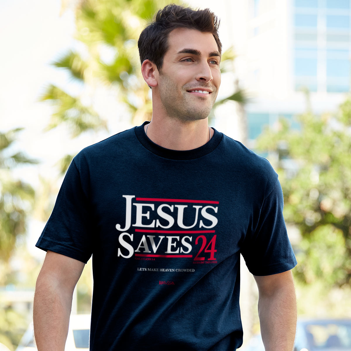Kerusso Christian T-Shirt Jesus Saves '24 – Wear My Bible