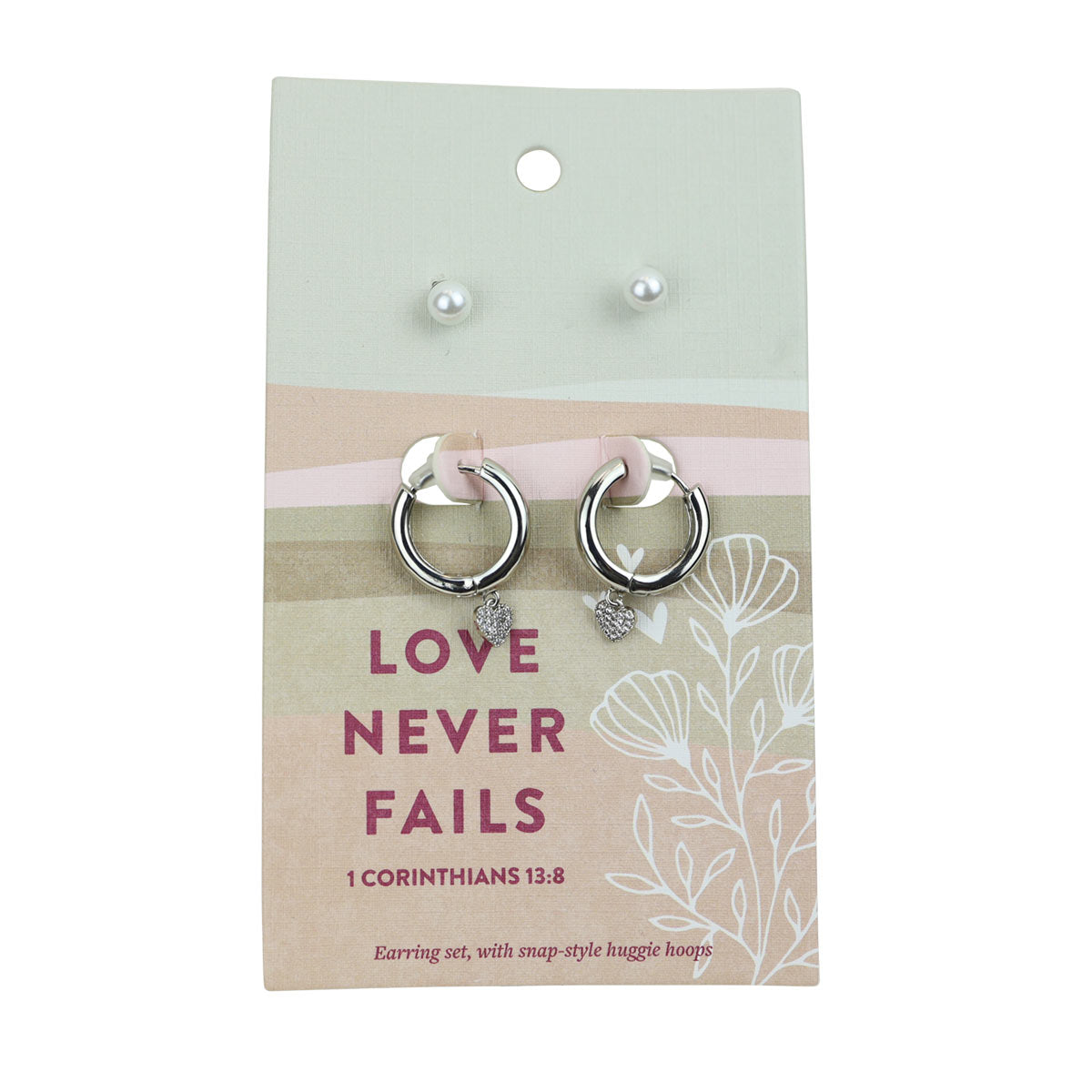 grace & truth Womens Earrings Love Never Fails – Wear My Bible